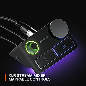 SteelSeries Alias Pro Kit — XLR Mic + Stream Mixer — 3x Bigger Capsule for Gaming, Streaming and Podcasting — USB/XLR Interface — Free Sonar Audio Software — Custom Controls — RGB — Single or Dual PC