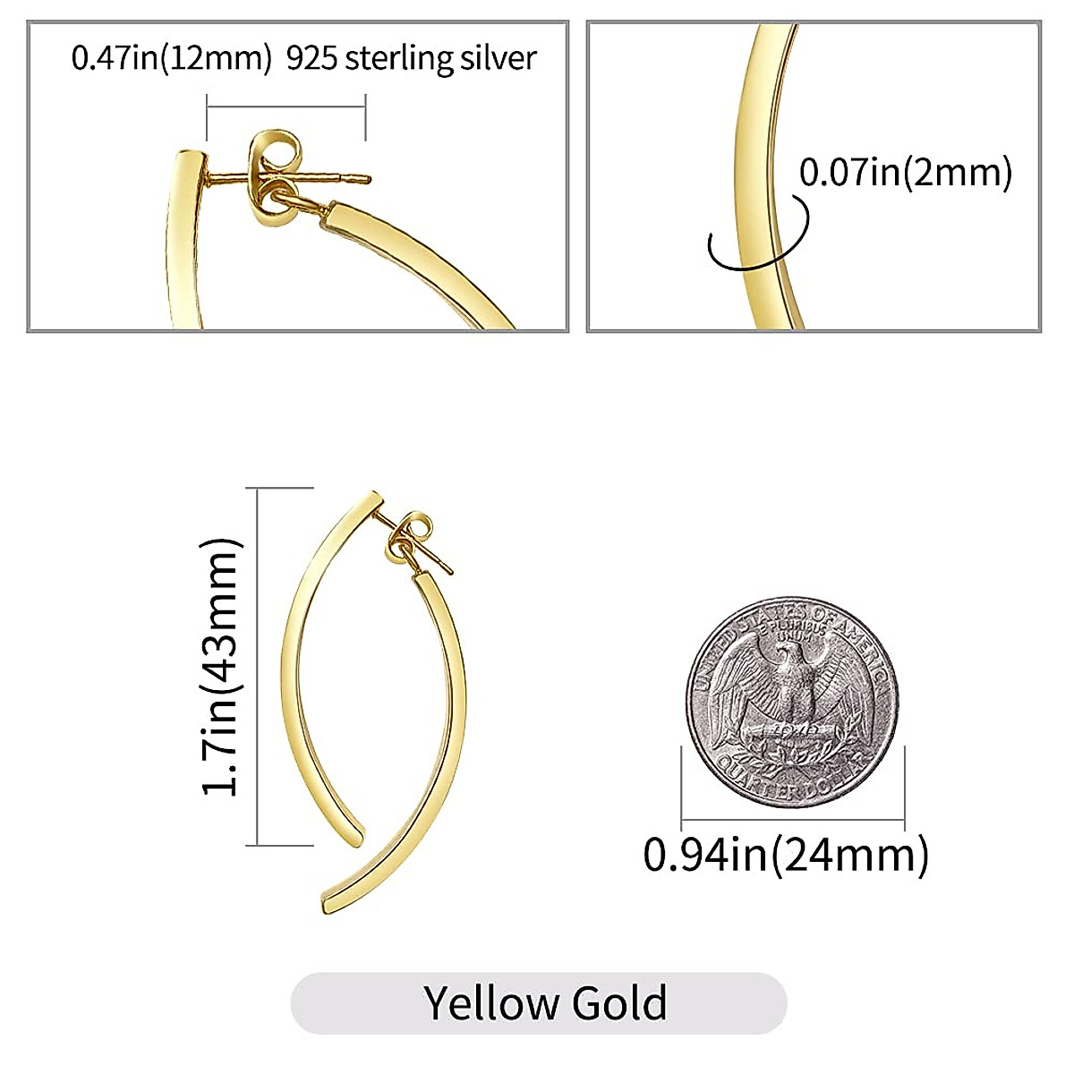 Surrounded Forest Cross Curved Earrings Curved Drop Earrings Long Bar Earrings Curved Stick Dangle Earring Drop Earrings for Women