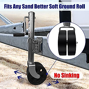 Linkloos Swivel Trailer Jack, 1500 Lbs Capacity Dual 6 inch Wheel,10.5" Lift, 25 to 35" Length Lift Heavy Duty Boat Trailer Jack for Swing-Back Boat, RV Utility