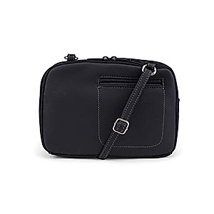 MultiSac womens Zippy Triple Compartment Crossbody Bag Cross Body, Black, One Size US