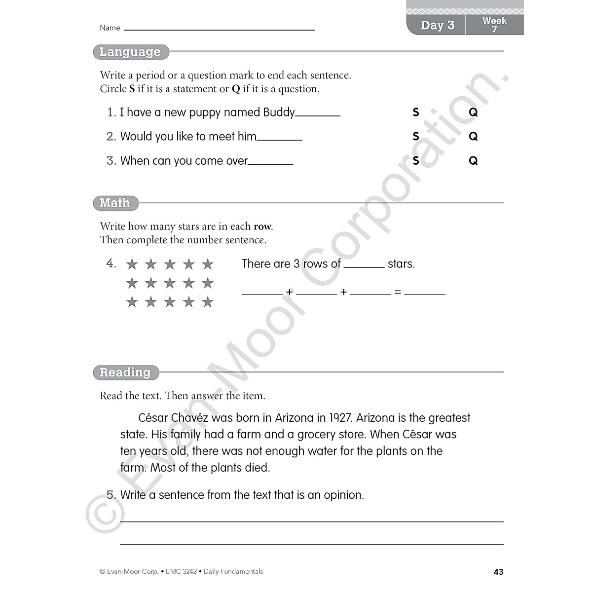 Evan-Moor Daily Fundamentals, Grade 2