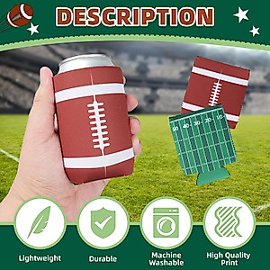 LFZHAN Football Party Decorations,12 Pcs Can Sleeves Neoprene Insulator For Super Bowl Game Day Decorations And Gifts