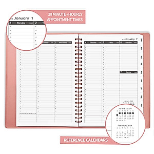 2023 Appointment Book - 2023 Weekly Appointment Book & Planner - 2023 Daily Hourly Planner 8.4" x 6.3", Mar 2023- Dec 2023, 30-Minute Interval, Soft Leather Cover, Improving Your Time Management Skill