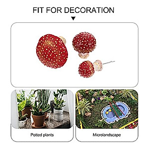 SHERCHPRY 15 pcs Fish Tank Ornaments Mini containers Resin Container Fluorescence Decorate Props Decorations Bonsai Figurines Decor Sculptures Home Decor Statue Flowerpot Mushroom Statuette