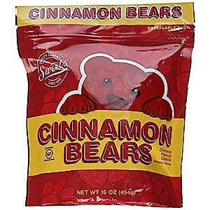 Sweets Cinnamon Bears Candy, 16oz Resealable Bags (Pack of 2)