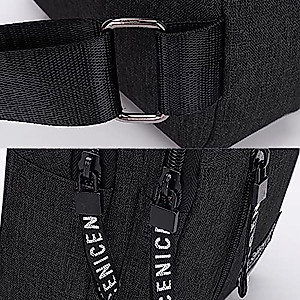 Men's Waterproof Strap Bag Crossbody Backpack with Headphone Hole Hiking Backpack Chest Bag