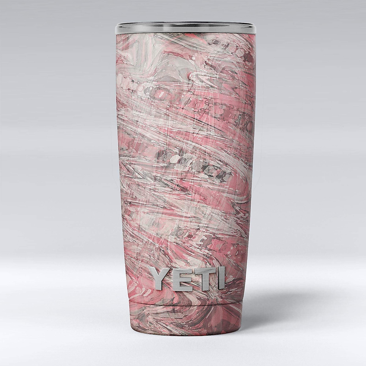 Design Skinz Red Slate Marble Surface V40 - Skin Decal Vinyl Wrap Kit Compatible with The Yeti Rambler Cooler Tumbler Cups