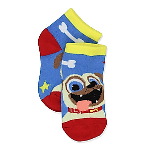 Puppy Dog Pals Toddler Boys Girls 6 pack Quarter Socks Set (X-Small (2T-4T), Multi)