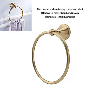 Fafeicy Towel for Bathroom, Kitchen Bath Towel Holder, Round Wall Mounted Hand Shower Towel Holder Rack for Bathroom (960830)