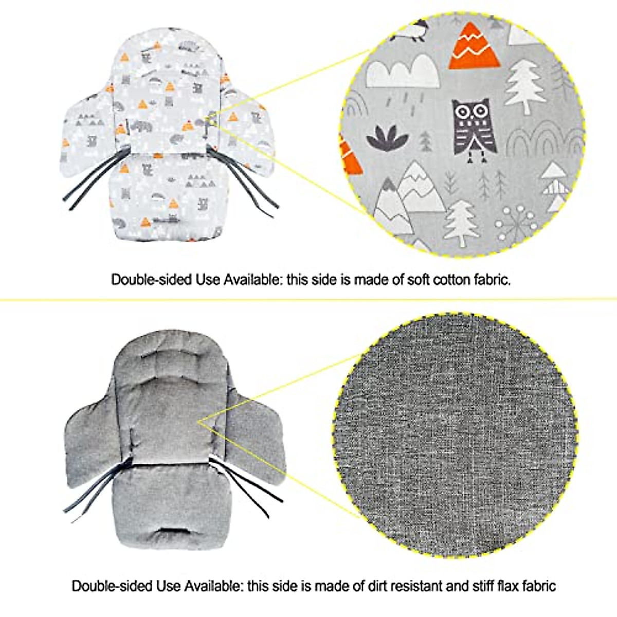 ZARPMA Highchair Cushion Insert Baby High Chair Cover Pad Chair Seat Cushion Liner Mat Padding Wooden Highchair Protection Pad