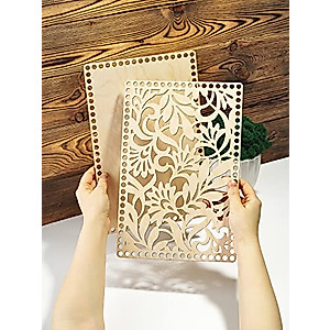 Premium Baltic birch plywood Rectangle Wooden Basket Bottoms and lids set, solid wooden base for DIY Crochet