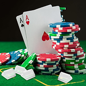 Maitys 24 Pcs Plastic Game Piece Stands Card Stands Plastic Card Holder Games Board Markers DIY Game Card Stands for Board Game Party(Transparent)