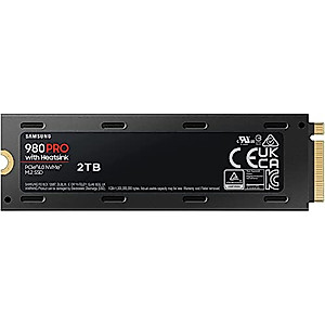 SAMSUNG MZ-V8P2T0CW 980 PRO with Heatsink PCIe 4.0 NVMe SSD 2TB for PC/PS5 - (2-Pack)