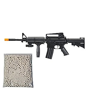 GoldenBall M4A1 Spring Airsoft Rifle Carbine M4 AR15 AR-15 with 1000 Rounds Bag of BBS