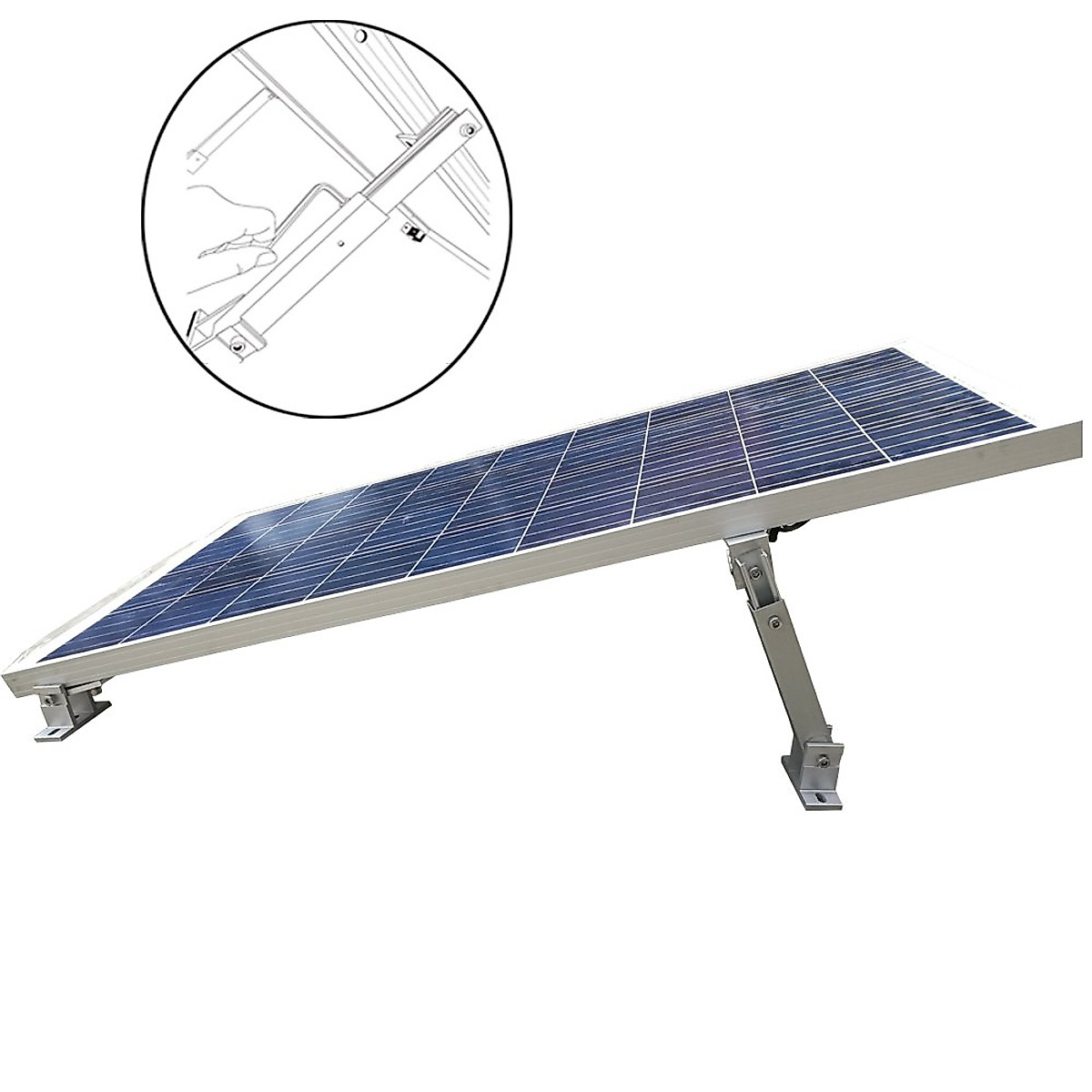Smarkey Adjustable Solar Panel Roof Tilt Mounting Brackets for Roof, Marine, RV, Boat and Any Flat Surface,Support 100W/150W/200W/300W Panel