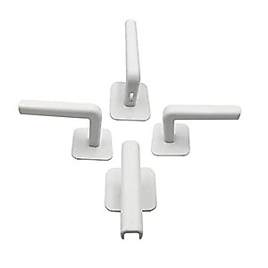 Habychoi Multifunctional Heavy Duty Storage Hooks - Self Adhesive Punch-Free Utility Wall Hooks Multipurpose in Kitchen Bathroom (4Packs)