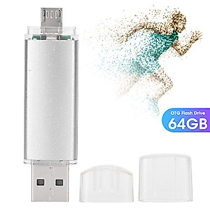 2 in 1 Thumb U Disk USB 2.0 Practical Storing Music Storing Files for Storing Photos Storing Files Storing Music Storing Videos(64GB)