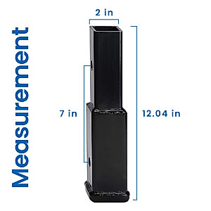 Zento Deals Trailer Hitch Receiver Steel Tube - Steel 2 inch Tube Extenders, Extension Pin and Clip Included, Heavy Duty 3500 lbs. Capacity, Extends Up to 7" Premium Quality