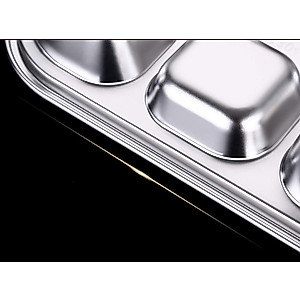 Stainless Steel Plate Divided Meal Tray Sections Dinner Dish for Babies, Toddlers and Kids Eating Food Car Shape BPA-Free Safe Fun Non-Toxic Heavy Duty (Silver 1 Pack)