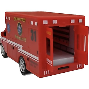 KiNSMART Rescue Team Ambulance 5" Die Cast Metal Cabin w/Pullback Action
