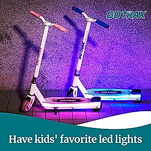 Gotrax Scout Electric Scooter for Kids Ages 4-7, Max 3 Miles Range and 6Mph Speed, 5" Flash Front Wheel and Unique Pedal Light, UL2272 Certified Aprroved Electric Kick Scooter for Boys Girls Blue