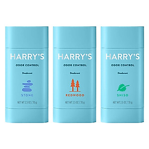 Harry's Men's Deodorant - Odor Control Deodorant - Aluminum-Free - Variety Pack - Stone, Shiso, Redwood, 2.5 Ounce (Pack of 3)