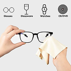 waka 10 Pack Upgraded Microfiber Cleaning Cloth, 6x7 Lint Free Cloth for Eyeglasses, Camera Lens, Cell Phones, LCD Screens, Computers, CD DVD, Eye Glass and Other Delicate Surfaces Wipes Cleaner