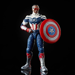 Avengers Hasbro Marvel Legends Series 6-inch Action Figure Toy Captain America: Sam Wilson Premium Design and 2 Accessories, for Kids Age 4 and Up