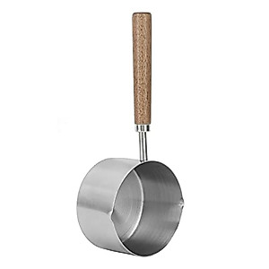 Small Milk Pan, Butter Melting Pot, 200ml Stainless Steel Portable Milk Pot Butter Warmer Small Cooking Pot for Boiling Milk, Sauce, Gravies, Pasta, Coffee, Tea, Soup