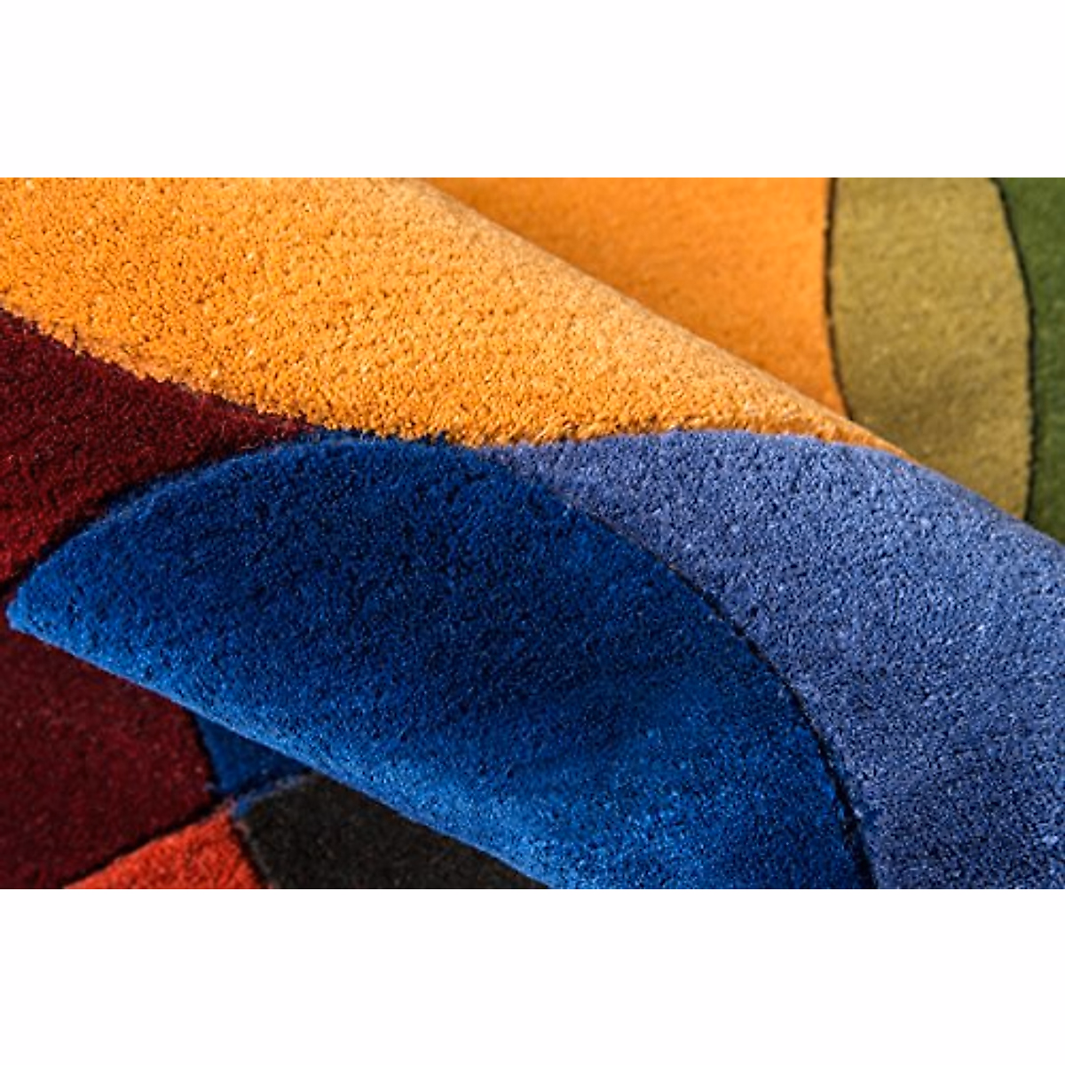 Momeni Rugs New Wave Collection, 100% Wool Hand Carved & Tufted Contemporary Area Rug, 2' x 3', Multicolor