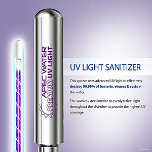 APEC Intense Stainless Steel Ultra-Violet Sterilizer Water Filtration Kit UG-UVSET-1-4-SS