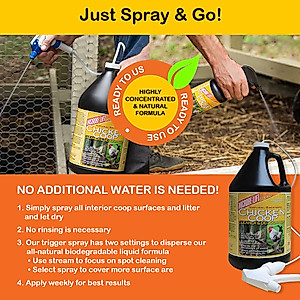 MICROBE-LIFT Chicken Coop Cleaner and Odor Eliminator, Use on All Surfaces and Supplies, Turns Chicken Poop Into Fertilizer, Ammonia Reducer, Highly Concentrated and Safe Formula, 32 Ounces