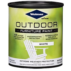 Wolman 360352 Outdoor Furniture Paint, Quart, White 32 Fl Oz (Pack of 1)