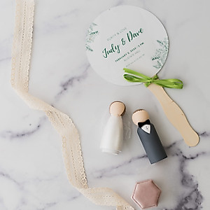 Wooden 8" Fan Handles, Wedding Programs, or Paint Mixing, Pack 100, Jumbo Craft Popsicle Sticks for Auction Bid Paddles, Wooden Wavy Flat Stems for Any DIY Crafting Supplies Kit, by Woodpeckers