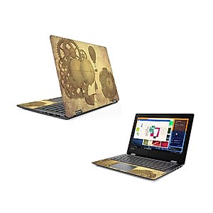 MightySkins Skin Compatible with Lenovo Flex 6 11" (2018) - Steam Punk Paper | Protective, Durable, and Unique Vinyl Decal wrap Cover | Easy to Apply, Remove, and Change Styles | Made in The USA