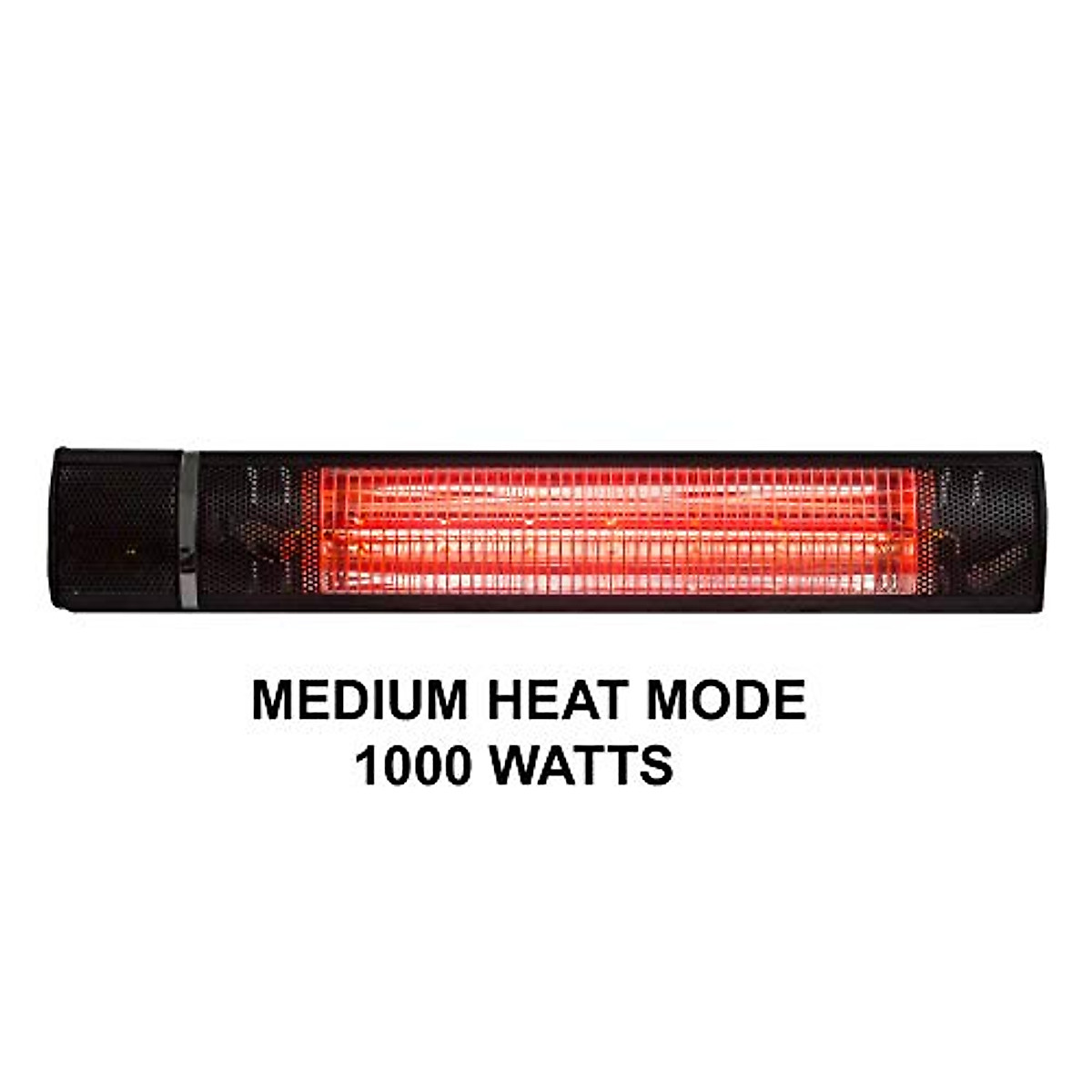 Hiland HIL-TW15R Electric Wall Mount Infrared indoor/Outdoor Heater, 1500 Watts, Remote Control, Variable Temperture, Black