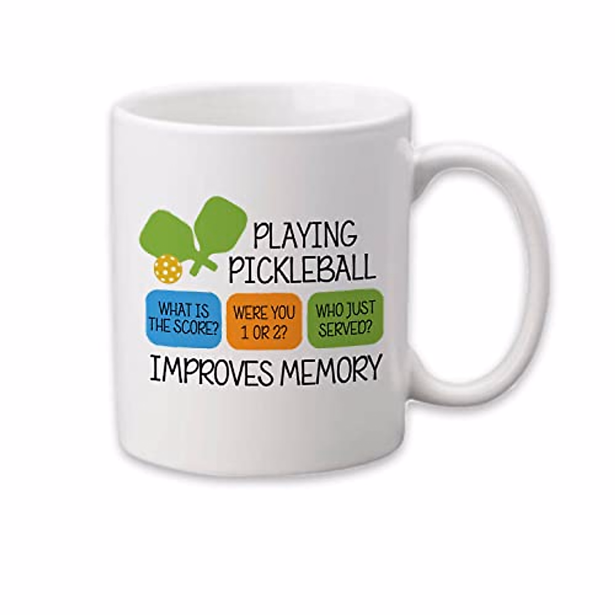 Pickleball Improves Memory Mug | Pickleball Accessories | Gift For Grandma | Gifts For Her | Mothers Day Gift | Unique Mom Gift | Gift for Pickleball Player | Pickleball Player Mug