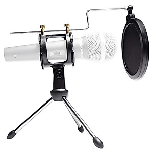 Rockville (2) Dynamic Podcasting Podcast Microphones+Stands+Pop Filters+Cables