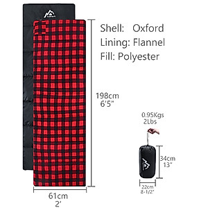 Mantuole Heated Sleeping Bag pad with 20000mah compatible battery pack, 5 Heating Zones, Compact Bag Included.
