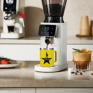 WFSJRED Theater Gifts 12 oz Insulated Mug for Coffee Mug with Leak-Resistant closeable hot lid for hot Drinks with Handle Broadway Gifts for Musicians (HAMILTON)