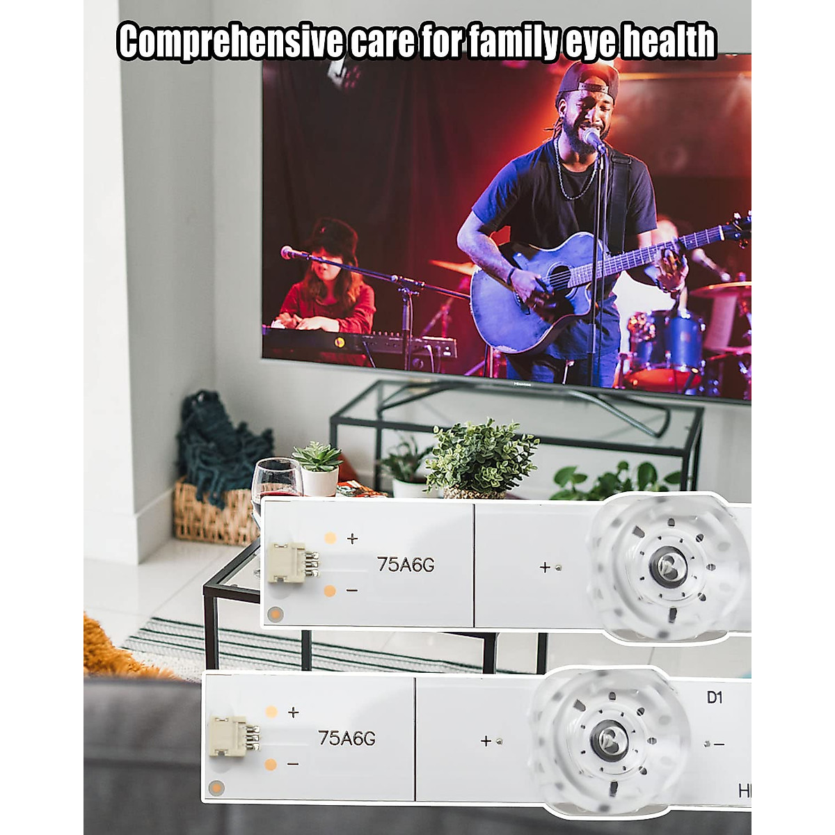 LED Backlight Strips Fit for Hisense SVH750A76 HD750S3U81-TAB1 CRH-BX75S3U813030T14069B8-REV1.3 Replace SVH750A76 75H6570G 75R6E3 75H6510G 75E3D 75A6G, 14 Pcs