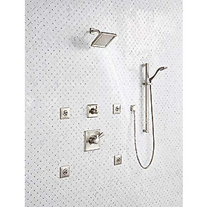Delta Faucet Dryden 17 Series Dual-Function Shower Trim Kit with Single-Spray Touch-Clean Shower Head, Stainless, 2.0 GPM Water Flow, T17251-SS-WE (Valve Not Included)