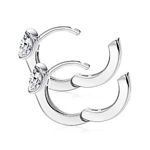 Sllaiss Sterling Silver Hoop Earrings for Women Small Silver Hoop Earrings Hypoallergenic Earrings
