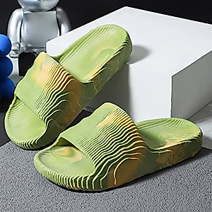 Ready Stock Whole Original Quality New Slippers for Men and Women Comfort Slides MenShower Womens Slippers with Back (Green, 6)
