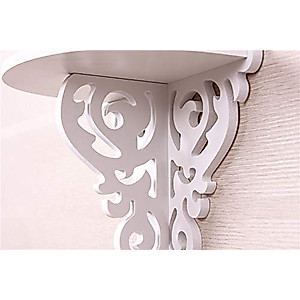 White Creative Wall Decoration Shelf Carved Decorative Frame Clapboard Shelf Bracket