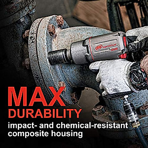 Ingersoll Rand 2235TiMAX 1/2” Drive Air Impact Wrench – Lightweight 4.6 lb Design, Powerful Torque Output Up to 1,350 ft-lbs, Titanium Hammer Case, Max Control, Gray