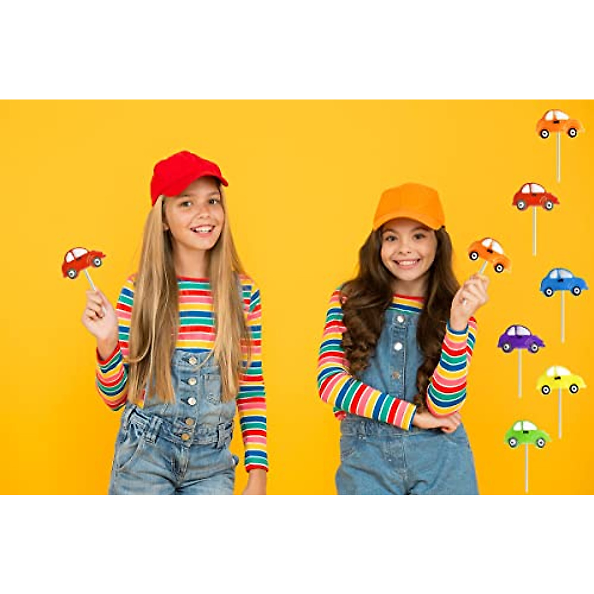 Car Lollipops Suckers, Fat-Free, Great for Birthday Parties, Events, and Goody Bag Fillers, Party Favors, Individually Wrapped Pops (12-Pack)