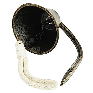 Upstreet Dinner Bell for Outside or Inside Made of Red Copper Hanging Bell, Cast Iron Outdoor Bell to Wall Mounted Surfaces for Church, Home, and School Bell (Red, 6)