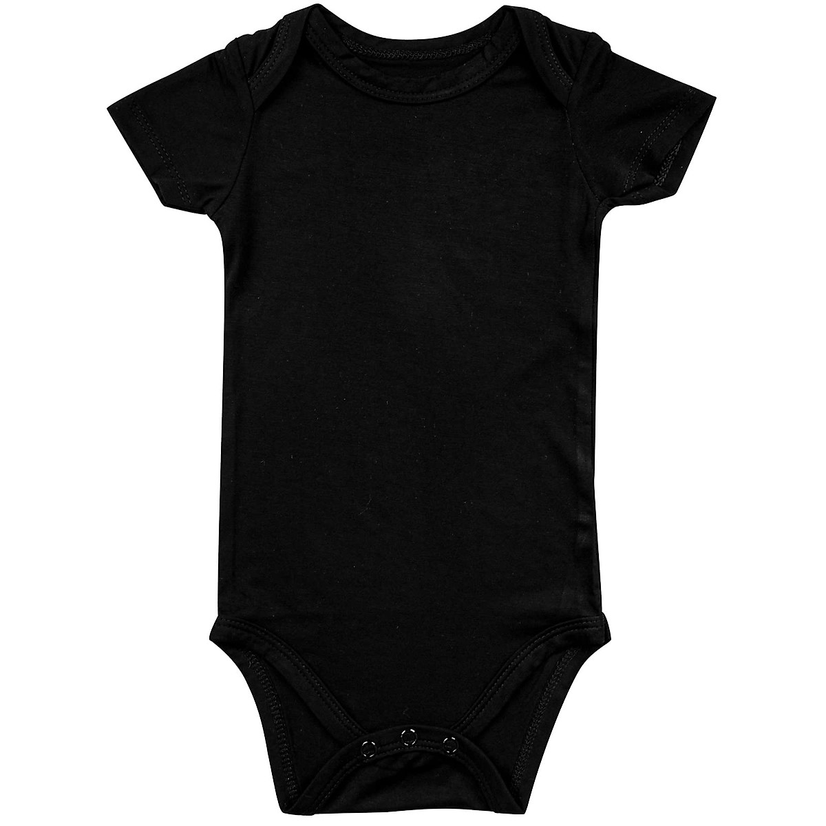 Rayon Bodysuit for Girls, Black Short Sleeve Bodysuits, Baby Boy Undershirt 12-18 Months