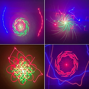 DJ Lights,SAHAUHY Four Beam Effect RGB Sound Activated DJ Stage Strobe Lights for Birthday Party Disco Dancing Bar Club